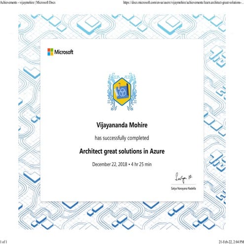 Azure Architecture Badge | PDF