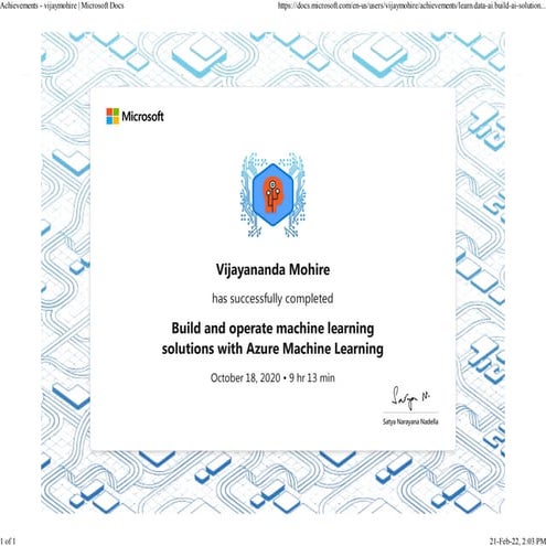 Azure ML Badge | PDF