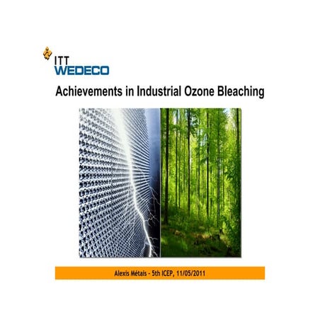Achievements In Industrial Ozone Bleaching Germer, Metais & Hostachy | PDF