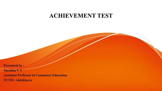 achievement test | PPT