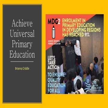 Achieve Universal Primary education | PPTX