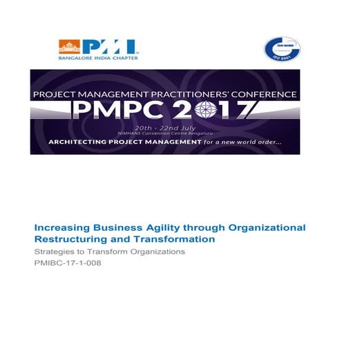Achieving Business Agility By Restructuring The Organization Pdf