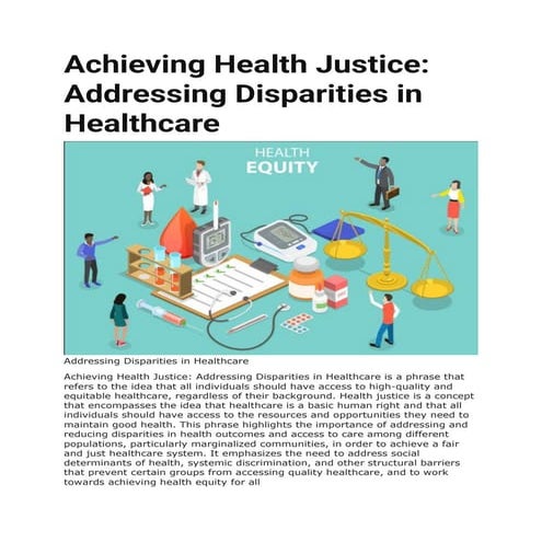 Achieving Health Justice Addressing Disparities in Healthcare.pdf ...