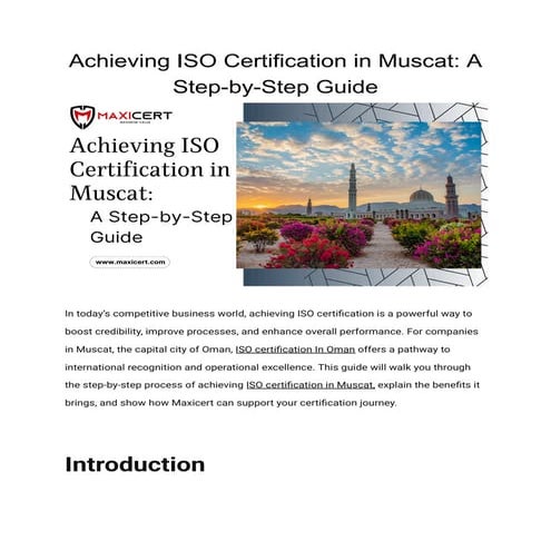 Achieving ISO Certification in Muscat_ A Step-by-Step Guide. | PDF