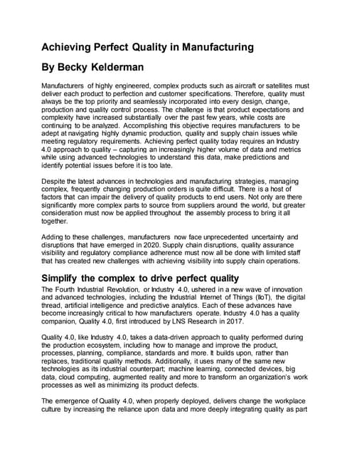 Optimizing Manufacturing Workflows & Product Lifecycle with Data ...