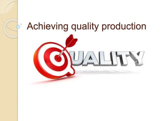 Methods of production | PPT