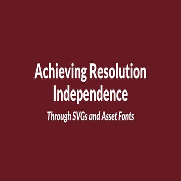 Achieving resolution independence | PDF