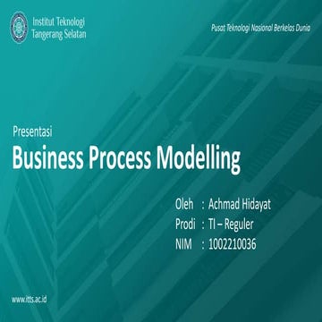 Business Process Modelling | PPTX