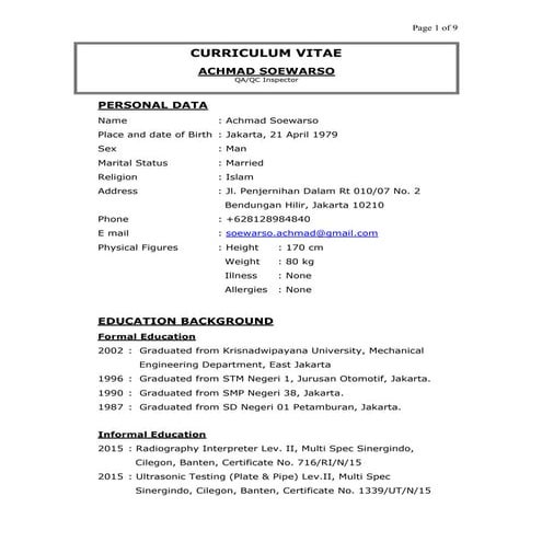 Curriculum Vitae Anbika, ST (Update) | DOCX