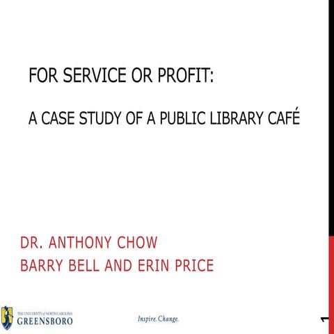 a case study of a public library cafee by chow | PPTX