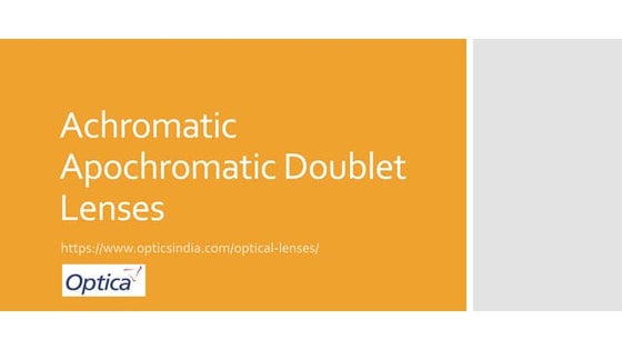 Apochromatic cylindrical lens | PPT