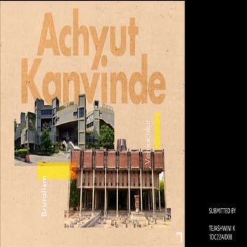 achyut kanvinde.pptx and the first indian architect | PPTX