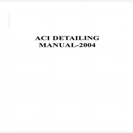 ACI SP66 DETAILING MANUAL 2004 | PDF