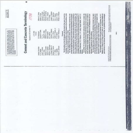 Aci 116 r 78 terminology | PDF