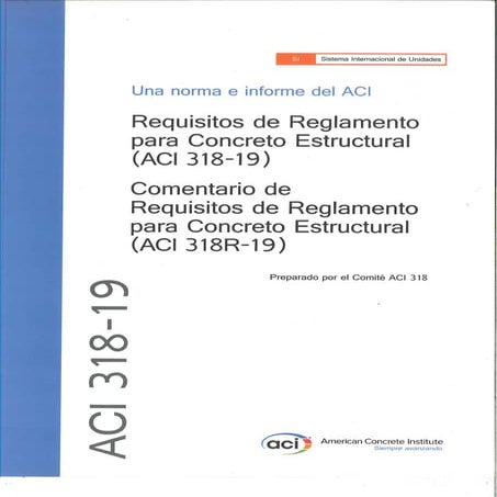 ACI 318 - 19 (Español-Sistema Internacional) | PDF