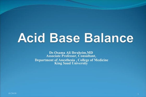 Acid base imbalance disorder2020 | PPT