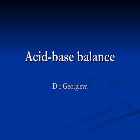 Acid base balance | PPT