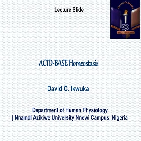 Acid-Base Homeostasis | PPTX