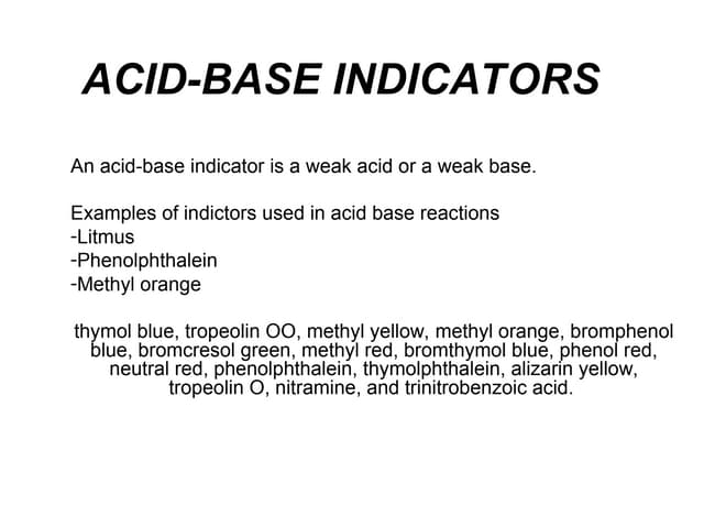 Theory of indicator | PPTX | Chemistry | Science