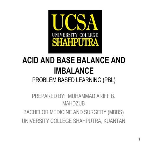 Acid and base regulation | PPT