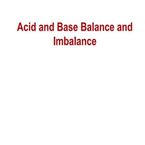 Acid and Base BALANCE AND IMBALANCE.PPT