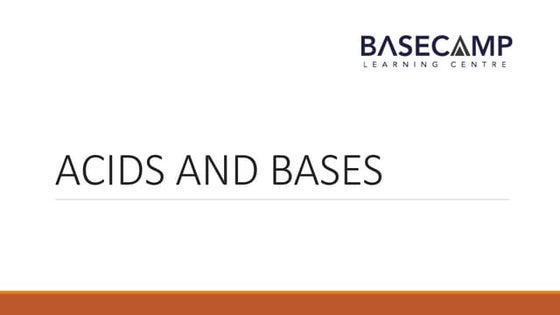 Acids and bases | PPT | Chemistry | Science