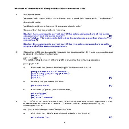 Acid and bases differentiated assignment p h_answers | DOCX