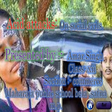 Acid attack in India | PPTX