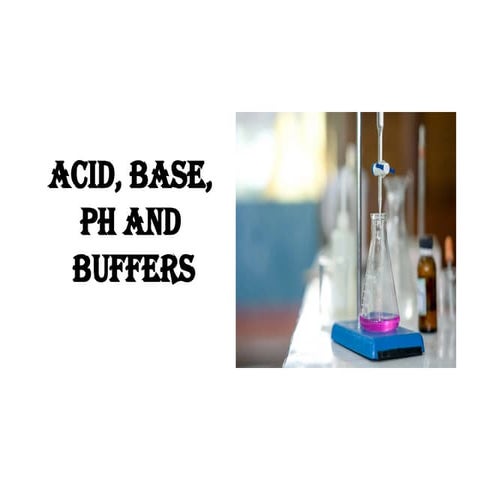 Acid, Base, pH & Buffers Mechanism Func | PPTX