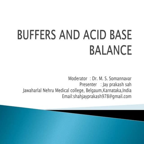 Acid base balance | PPTX | Chemistry | Science