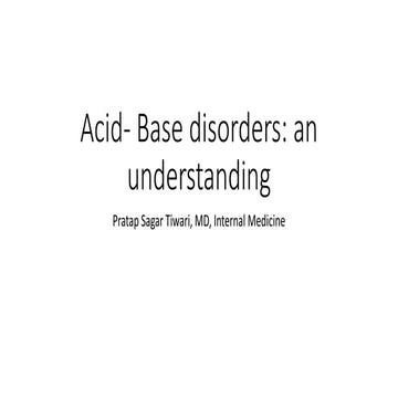 Acid base disorders | PPTX