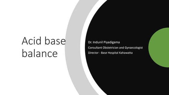 Metabolic acidosis and alkalosis - | PPT