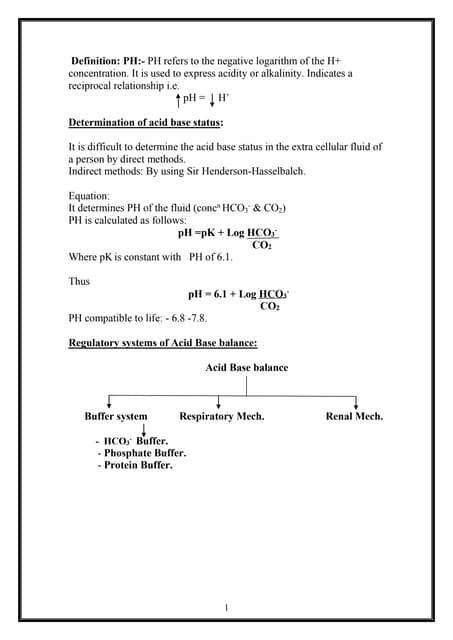 Acid-base balance | PPT