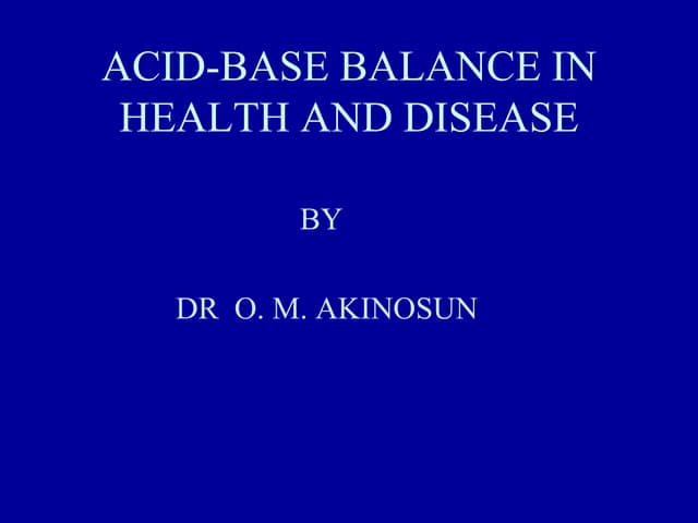 ACID BASE BALANCE presentation.......... | PPTX