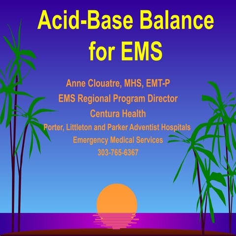 Acid Base Balance for EMS | PPT