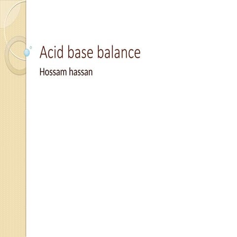 Acid base balance the physiology and normal | PPT