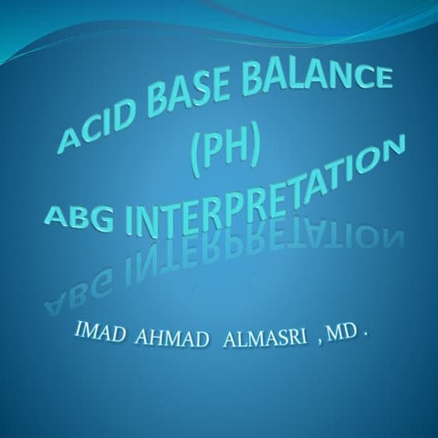 Acid base balance(ph) | PPT