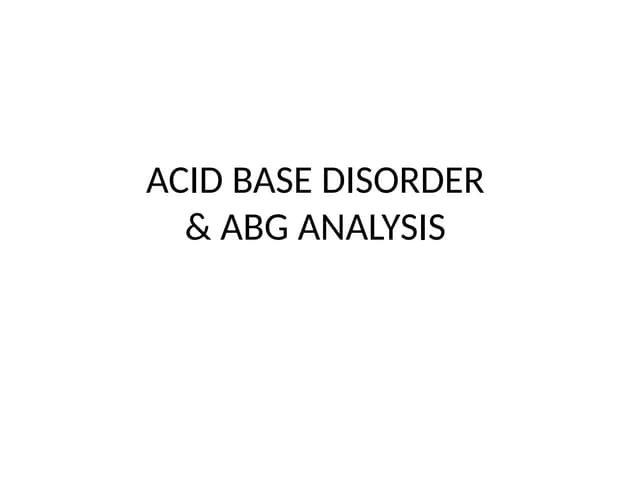 Acid base imbalance PPT for nurses. | PPTX | Lung and Respiratory ...