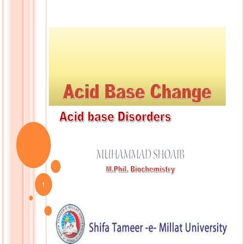 Acid base disorders stmu | PPTX