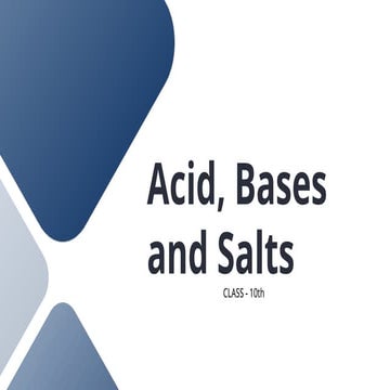Acid, Bases and Salts class made by me, educational | PPTX
