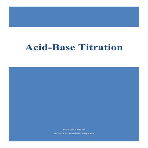 Acid base titration | PDF