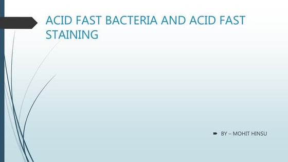 Acid fast staining | PPT