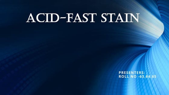 Acid fast staining | PDF | Chemistry | Science
