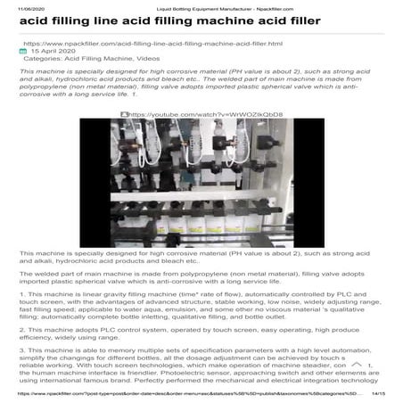 Info about Automatic Bottle Filling Machine | PDF