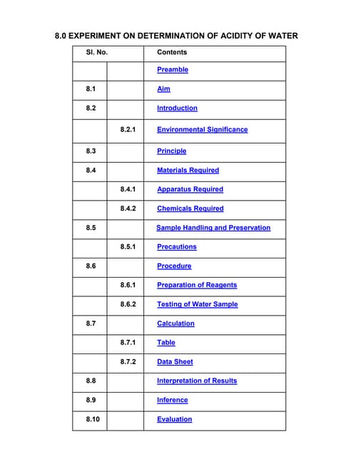 Lab 4 alkalinity –acidity and determination of alkalinity in water | PDF