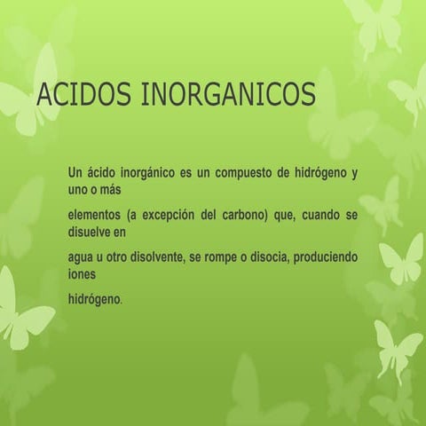 Acidos inorganicos (informatica) | PPTX