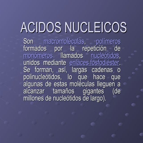 PRESENTACIÓN DE ACIDOS NUCLEICOS -ADN Y ARN | PPT