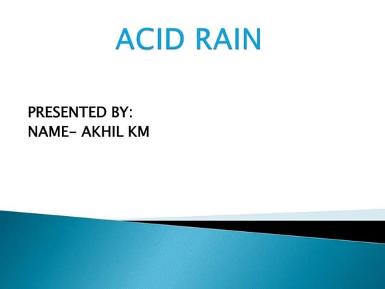 ACID RAIN PPT | PPT