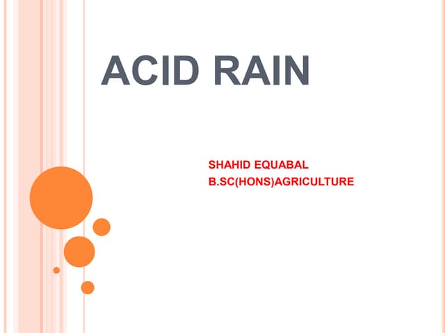 ACID RAIN PPT | PPTX