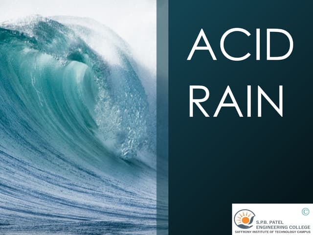 ACID RAIN PPT | PPTX